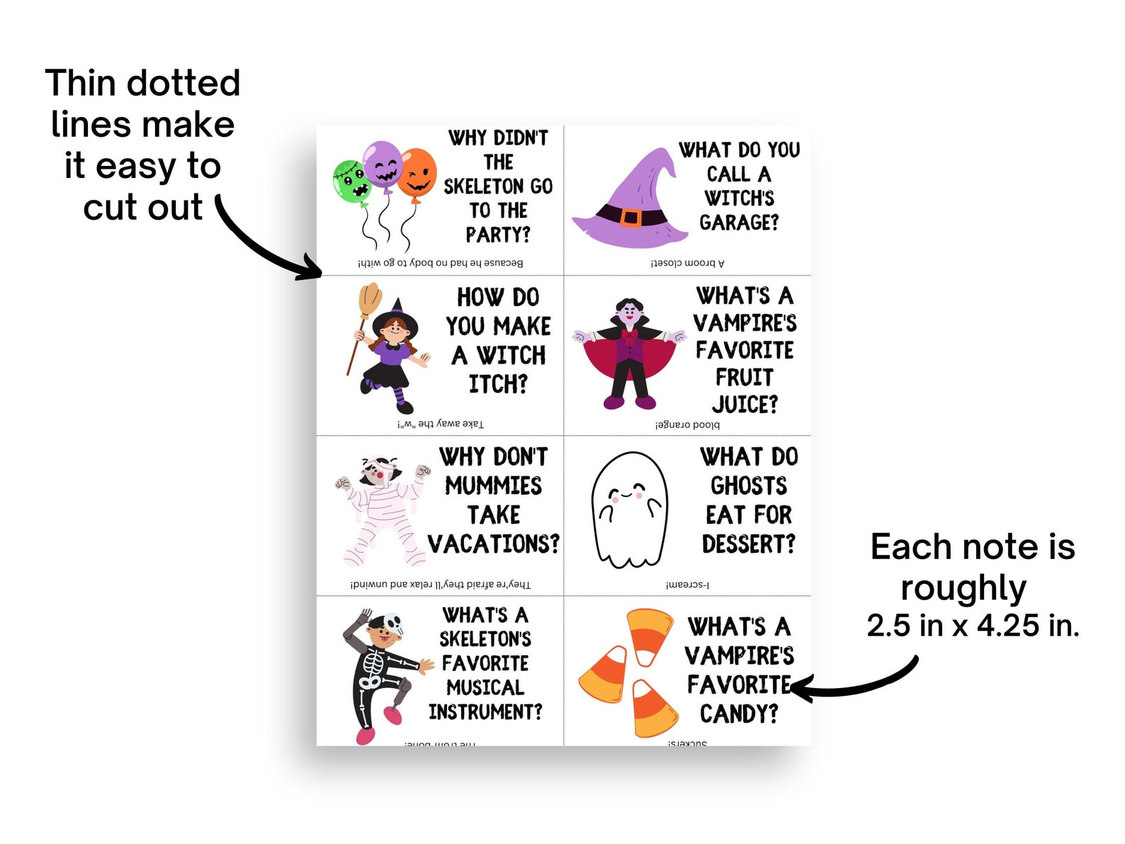 HALLOWEEN Printable Lunch Box Jokes | Halloweenthemed Lunch Notes ...