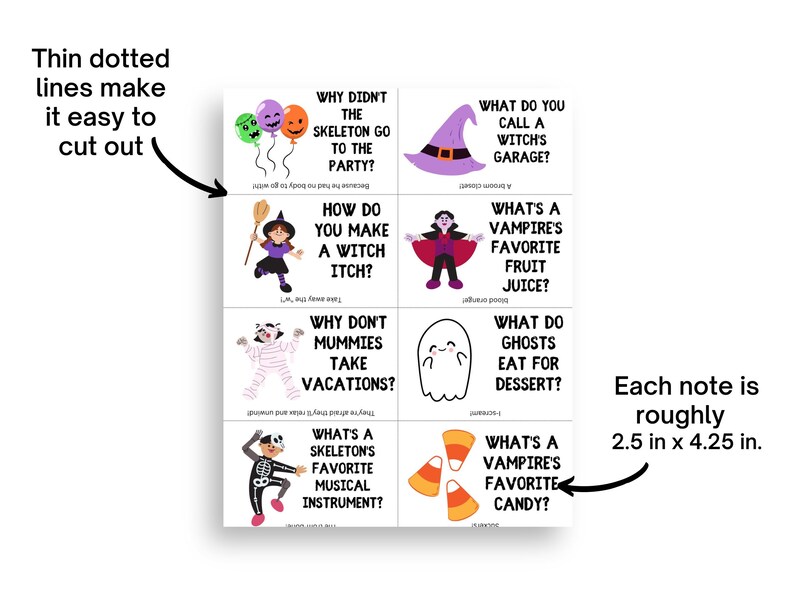 HALLOWEEN Printable Lunch Box Jokes | Halloweenthemed Lunch Notes ...