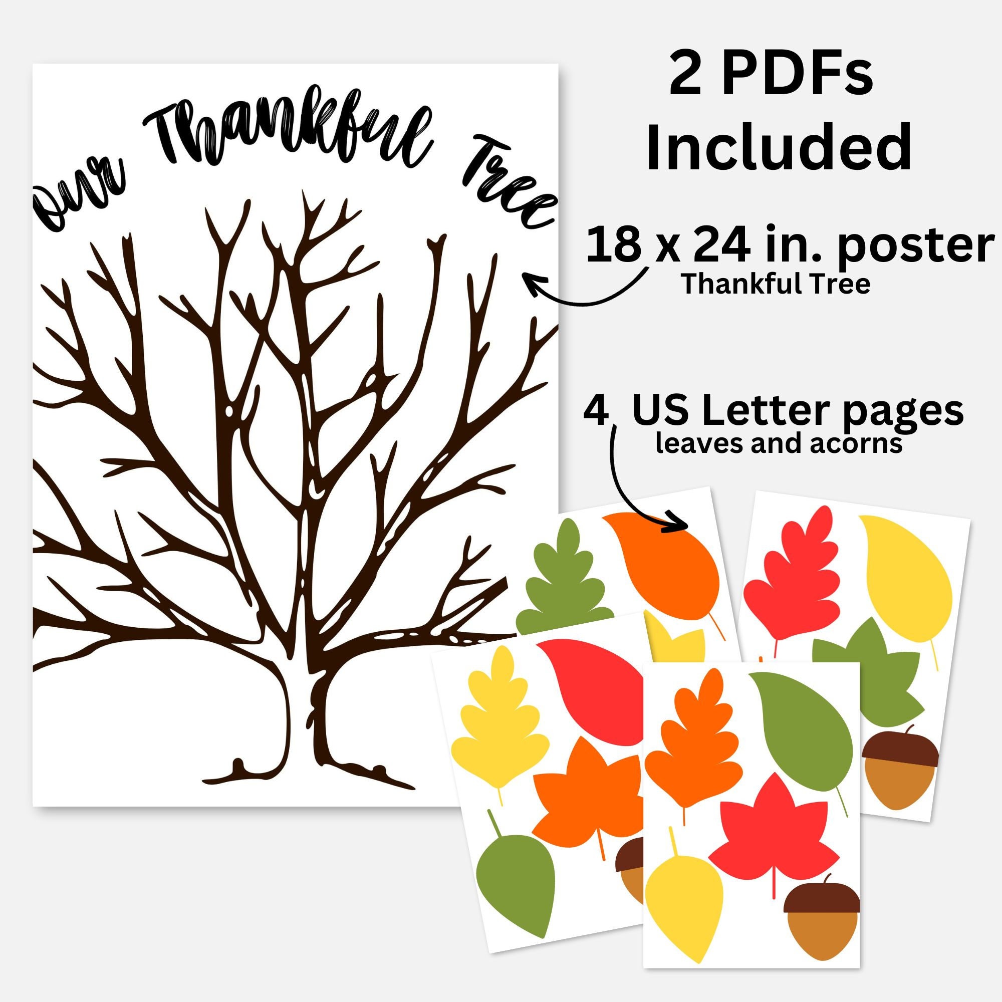 Thankful Tree | Gratitude Activity for Kids | Thanksgiving Activity ...