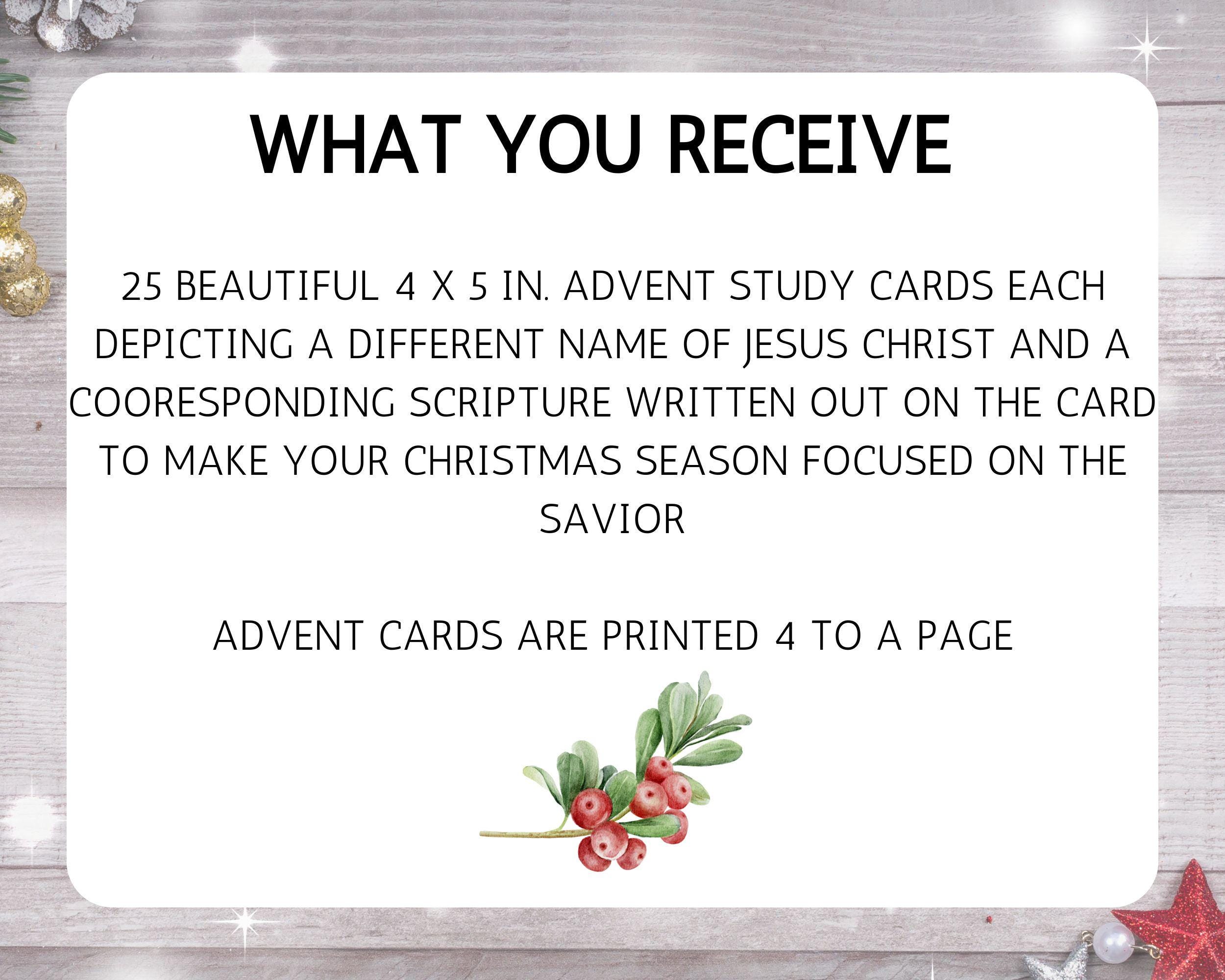 25 Names of Jesus Christ Christmas Advent Countdown, Christ Centered ...