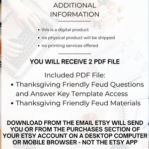 Thanksgiving Friendly Feud Game – Printable Thanksgiving Game Editable ...