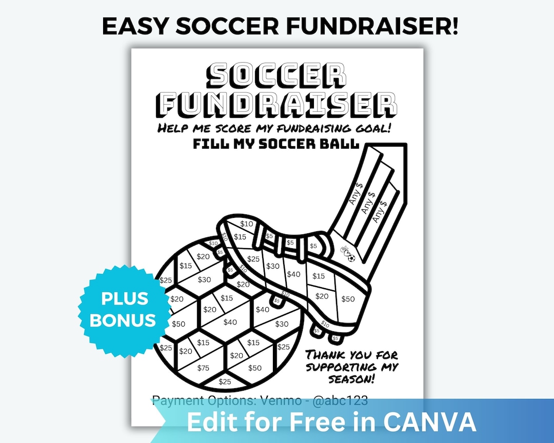 Editable Soccer Ball Fundraiser, Soccer Fundraiser, Soccer Team ...