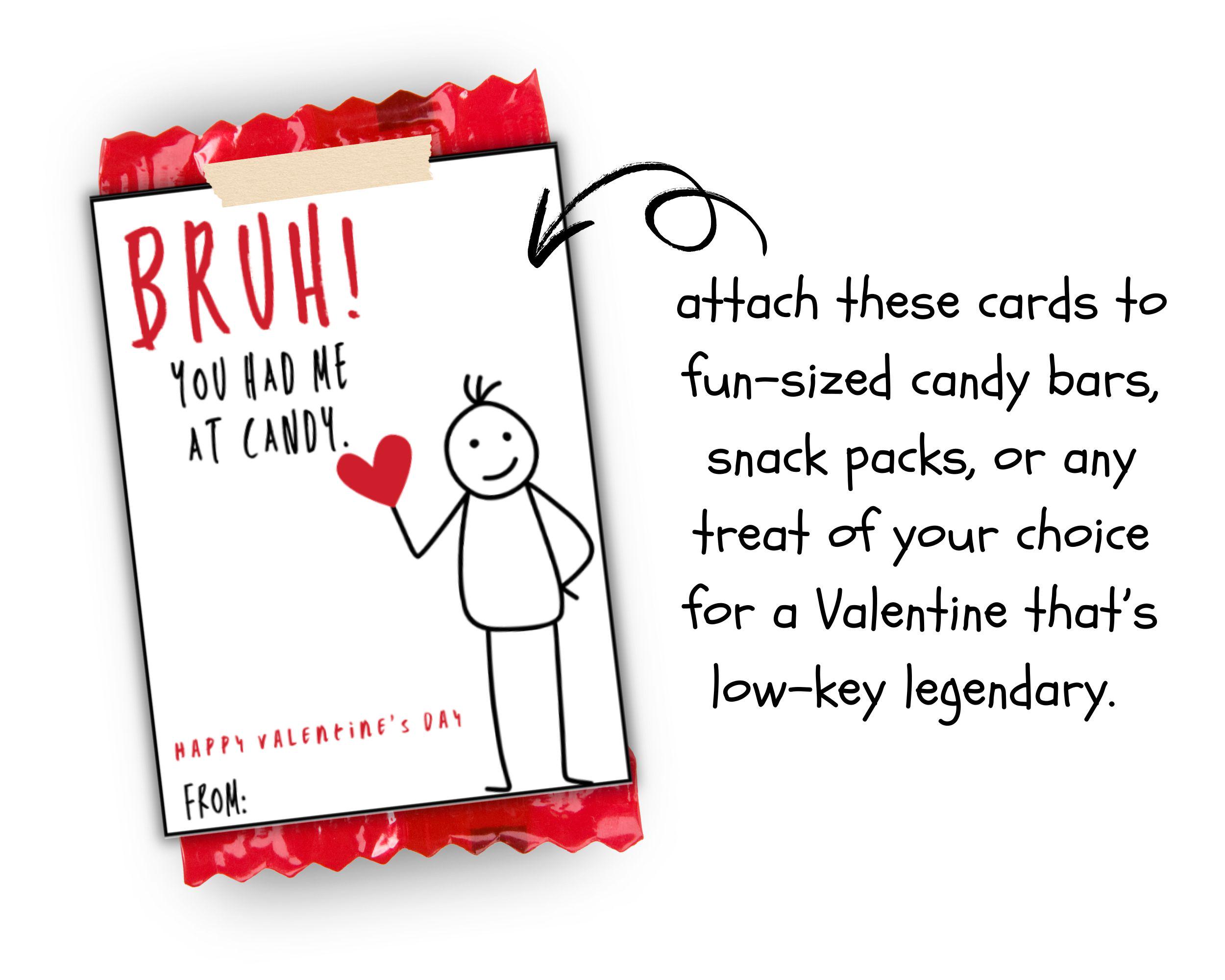 Bruh Valentine’s Day Cards, Bruh My Mom Made Stick Figure Valentine ...