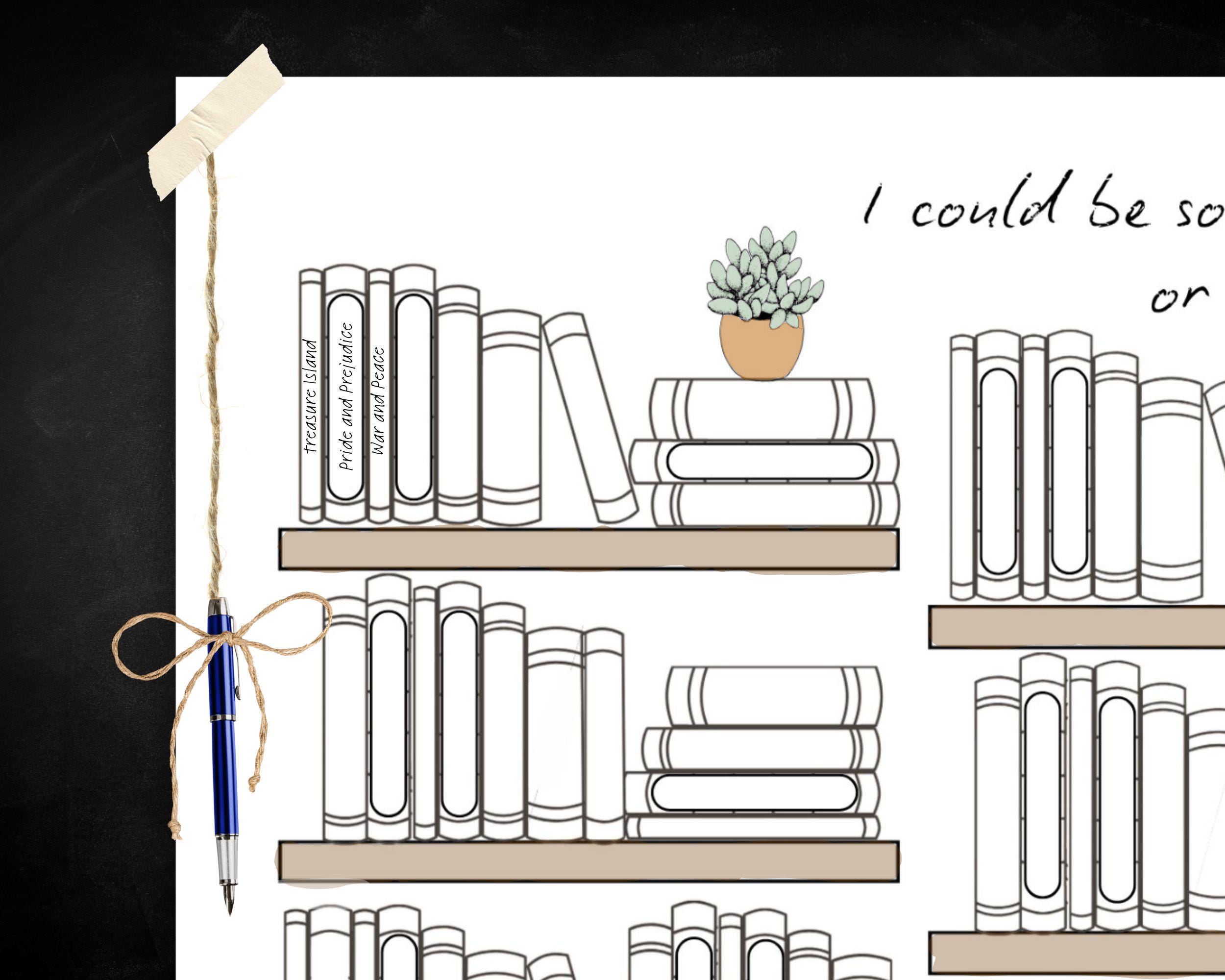 Book Tracker Poster, 100 Book Reading Log, Bookshelf Tracker, Yearly ...