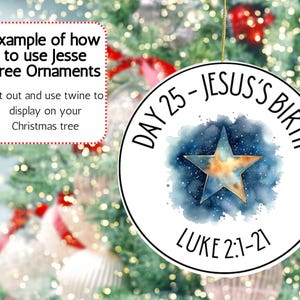 Jesse Tree Advent Ornaments Printable | Advent Countdown Decorations ...