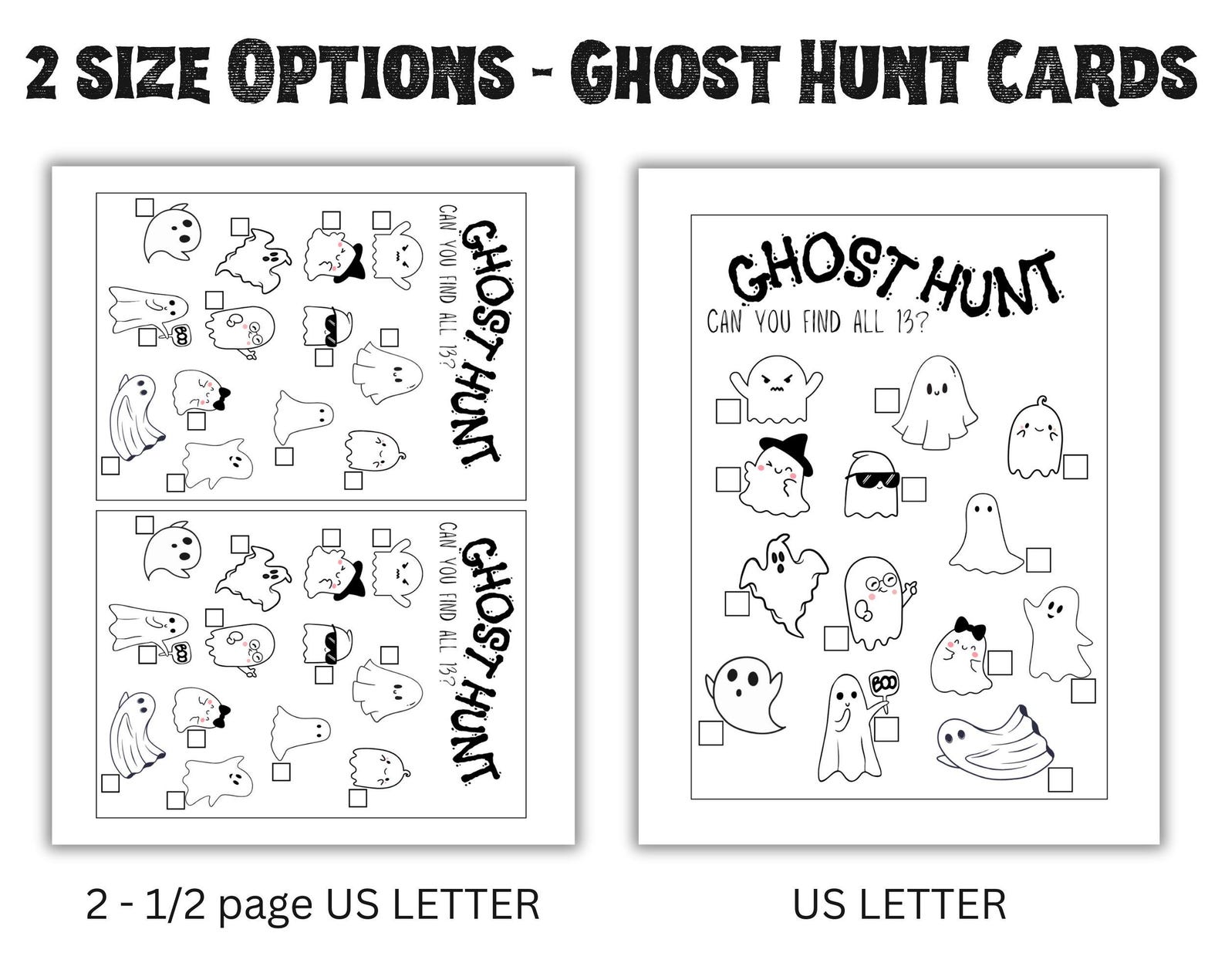 Ghost Hunt Halloween Party Printable Game, Easy Indoor Halloween ...