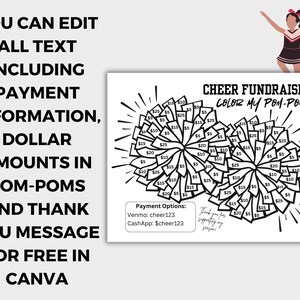 Cheer Fundraiser Flyer Fill My Pom Poms, Cheerleading Team Fundraising ...