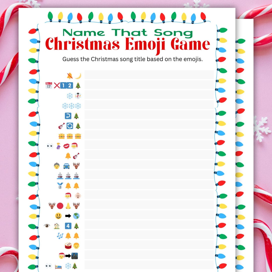 Christmas Song Emoji Game | Emoji Puzzle Holiday Game | Christmas Emoji ...