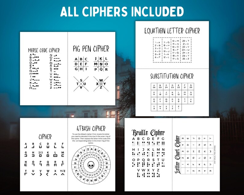 Escape Room Kit, Escape the Haunted House Printable Escape Party Game ...