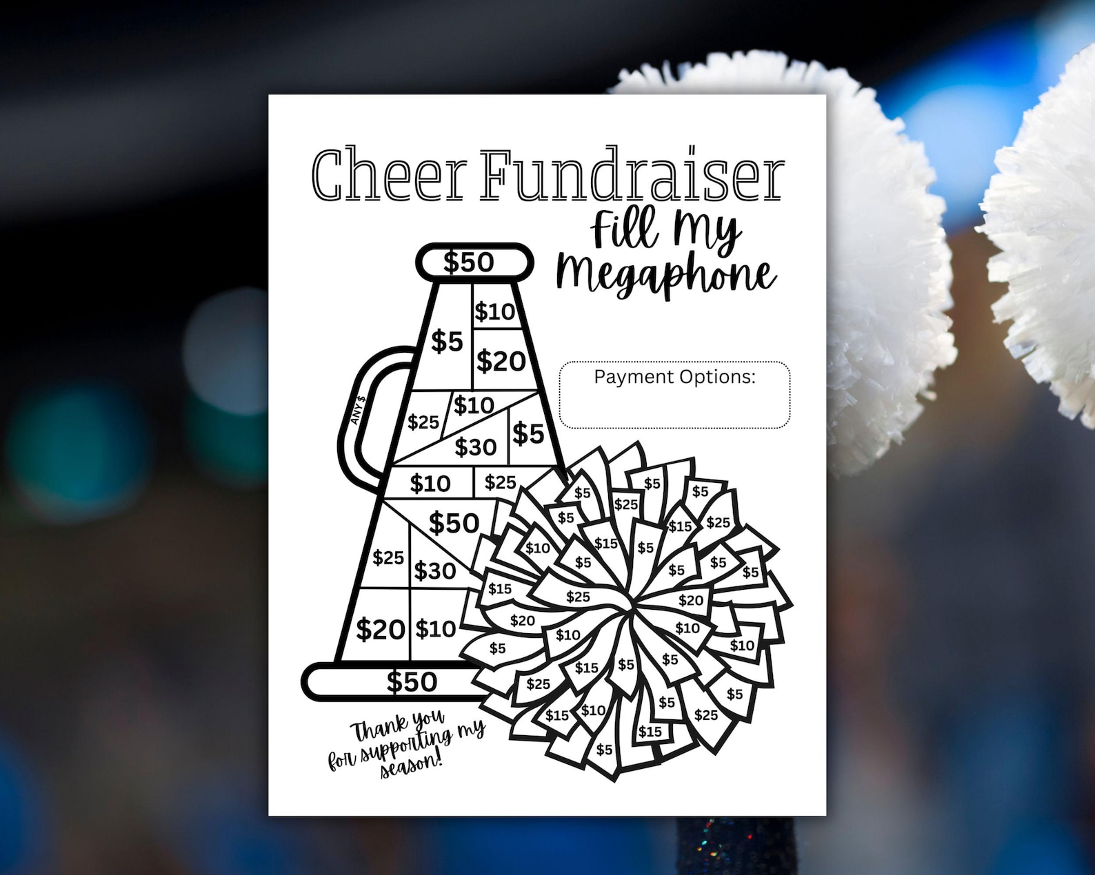 Editable Cheer Fundraiser Flyer Printable Bundle, Cheerleading Team ...