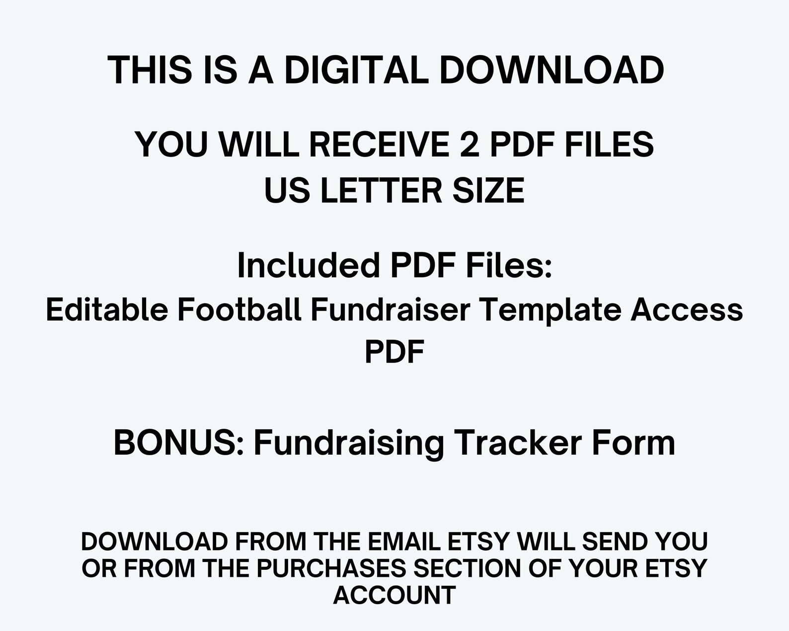 Editable Football Fundraiser Template, Printable Football Team ...