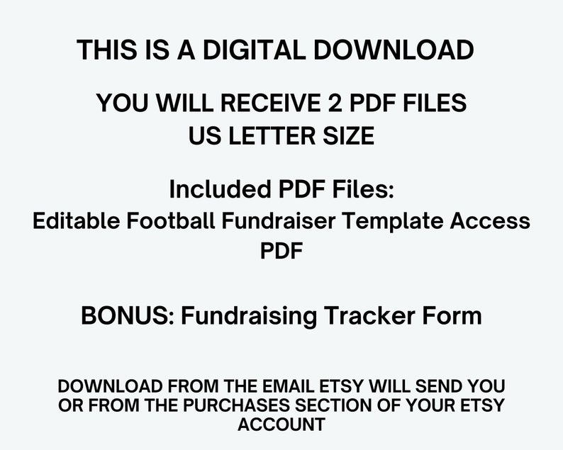 Editable Football Fundraiser Template, Printable Football Team ...