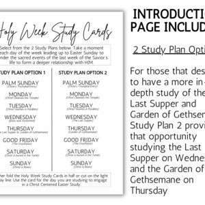 Holy Week Story Study Cards, Printable Easter Advent Devotional, Easter ...