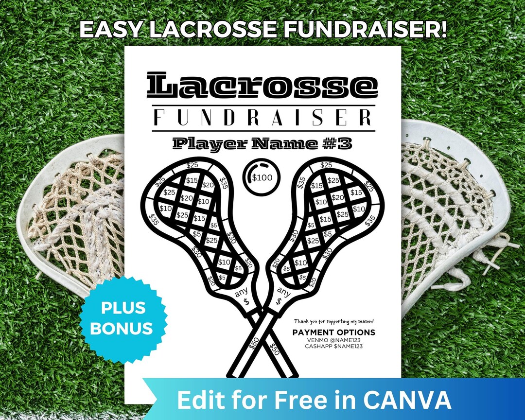 Editable Lacrosse Fundraiser, Lacrosse Team Fundraiser Printable ...
