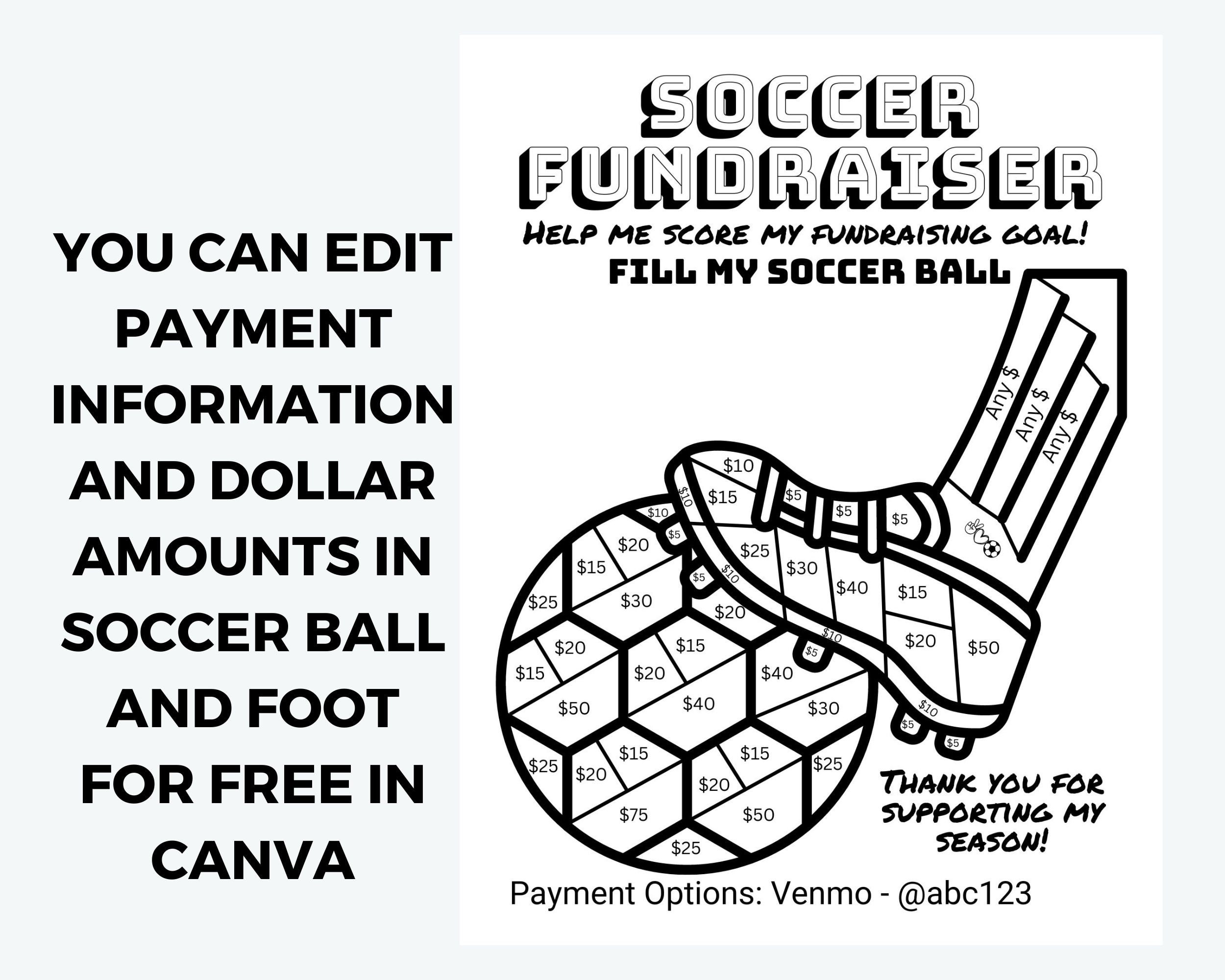 Editable Soccer Ball Fundraiser, Soccer Fundraiser, Soccer Team ...