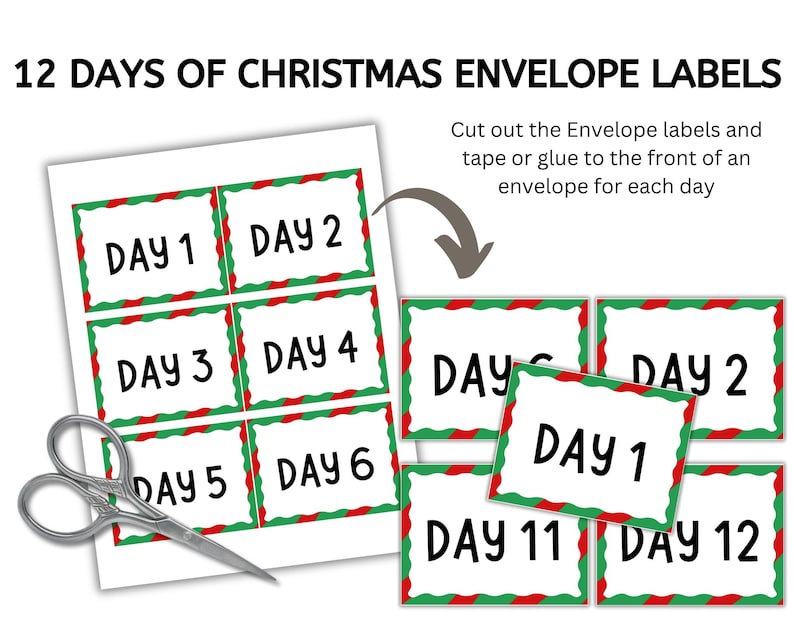 12 Days of Christmas Nativity Countdown for Kids, Advent Scripture ...