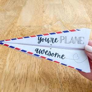 Editable Paper Airplane Valentines Printable, Valentines Card for Teens ...
