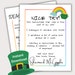 Leprechaun Letter for Kids Printable, Leprechaun Trap Note, St. Patrick ...