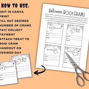 Editable Halloween Boo Grams Fundraiser, PTA PTO Fall Fundraiser ...
