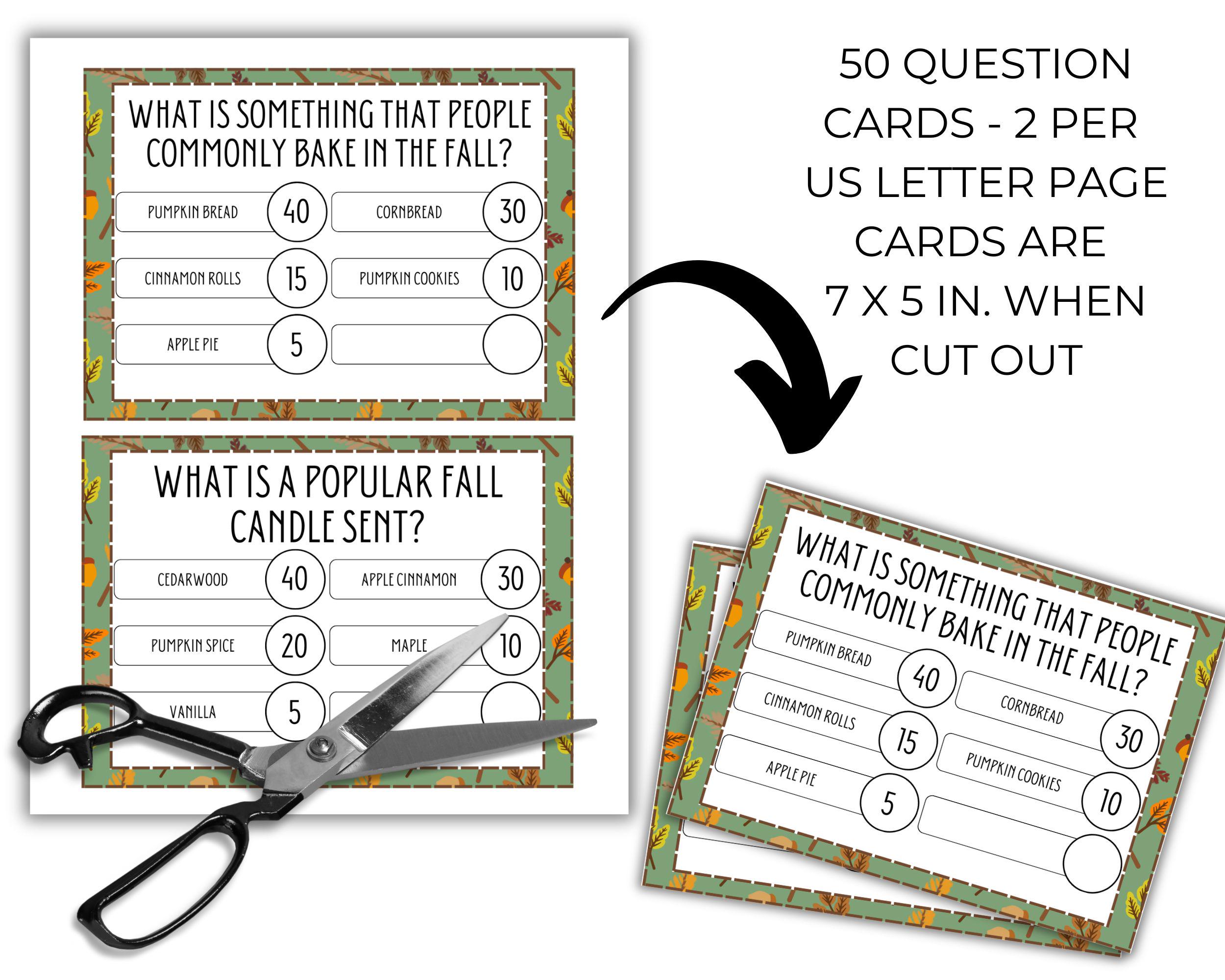 Thanksgiving Friendly Feud Game – Printable Thanksgiving Game Editable ...