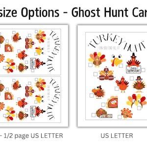 Thanksgiving Party Game Turkey Hunt Scavenger Hunt, Thanksgiving Turkey ...