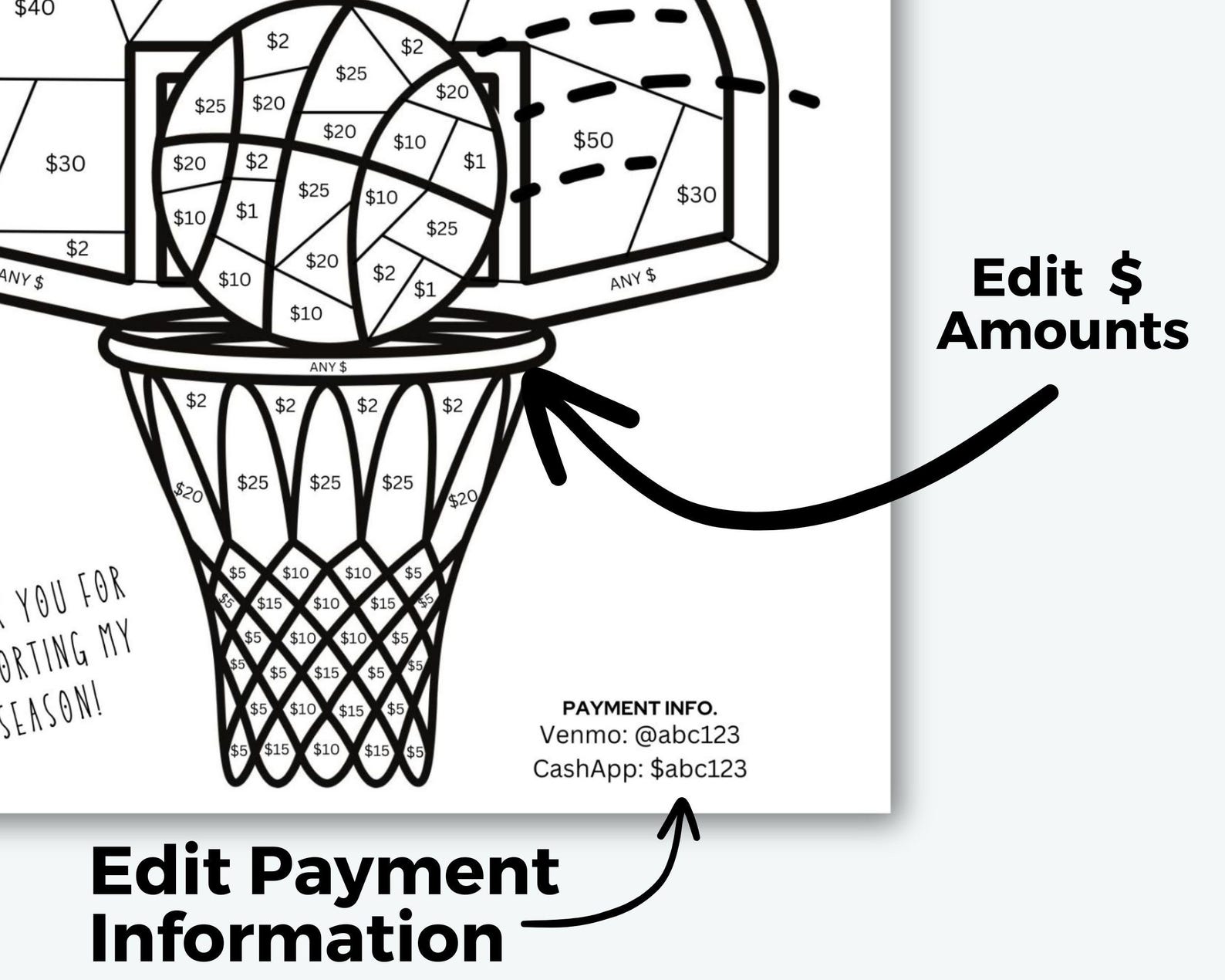 Editable Basketball Fundraiser Template, Printable Basketball Team ...