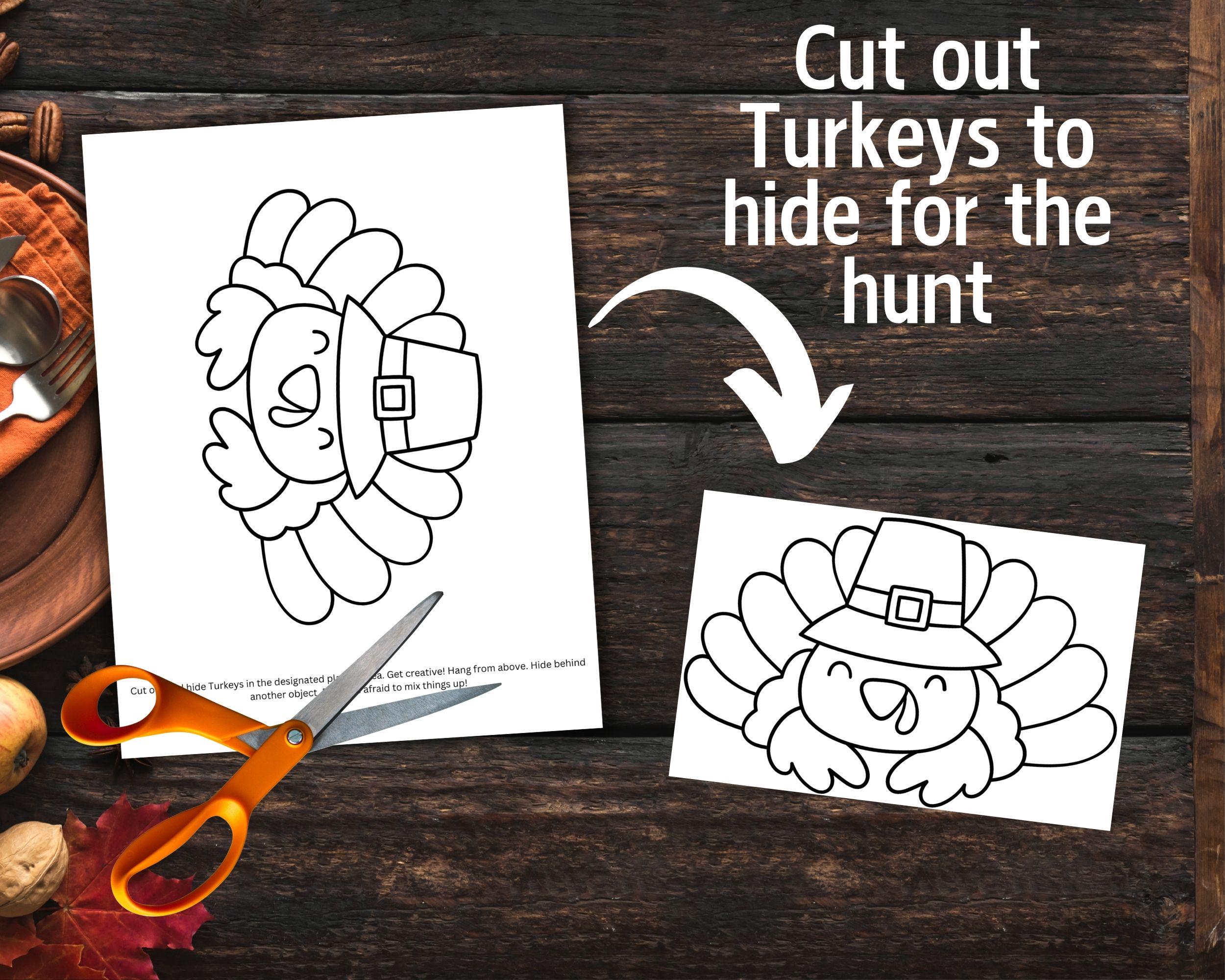 Thanksgiving Turkey Hunt Scavenger Hunt Party Game, Turkey Game for All ...