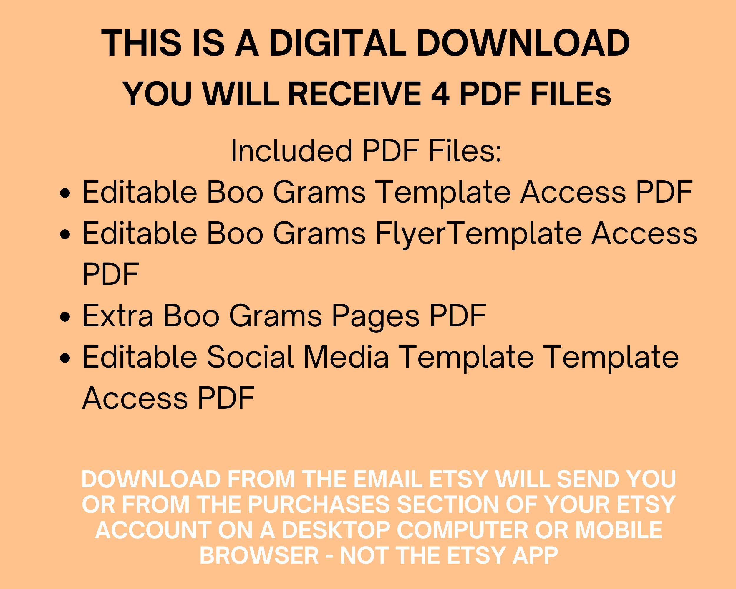 Editable Halloween Boo Grams Fundraiser, PTA PTO Fall Fundraiser ...