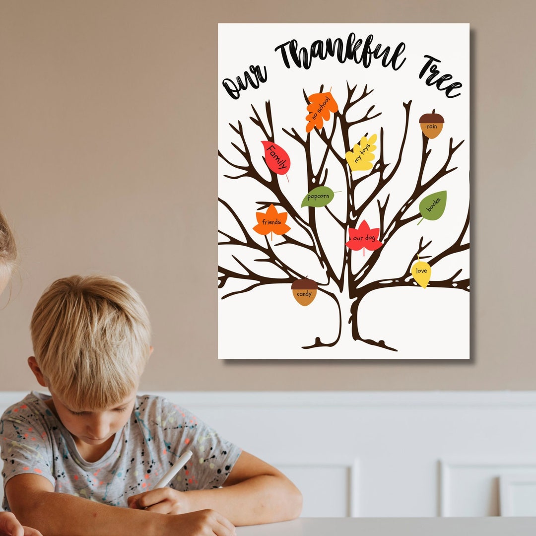 Thankful Tree | Gratitude Activity for Kids | Thanksgiving Activity ...