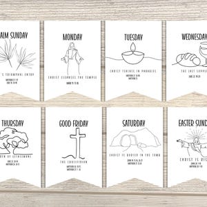 Holy Week Countdown, Holy Week Study Cards, Holy Week Advent, Easter ...