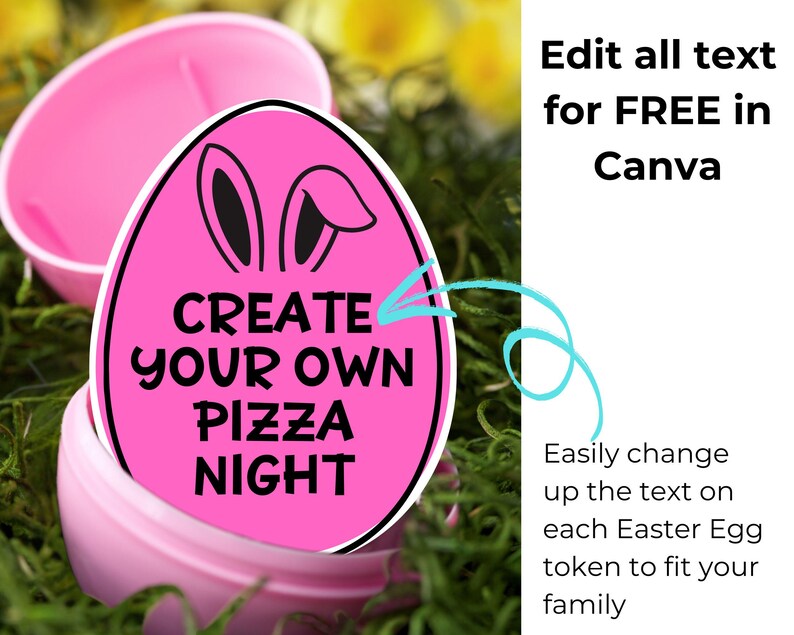 Editable Easter Egg Tokens, Customizable Easter Rewards for Kids, Teens ...
