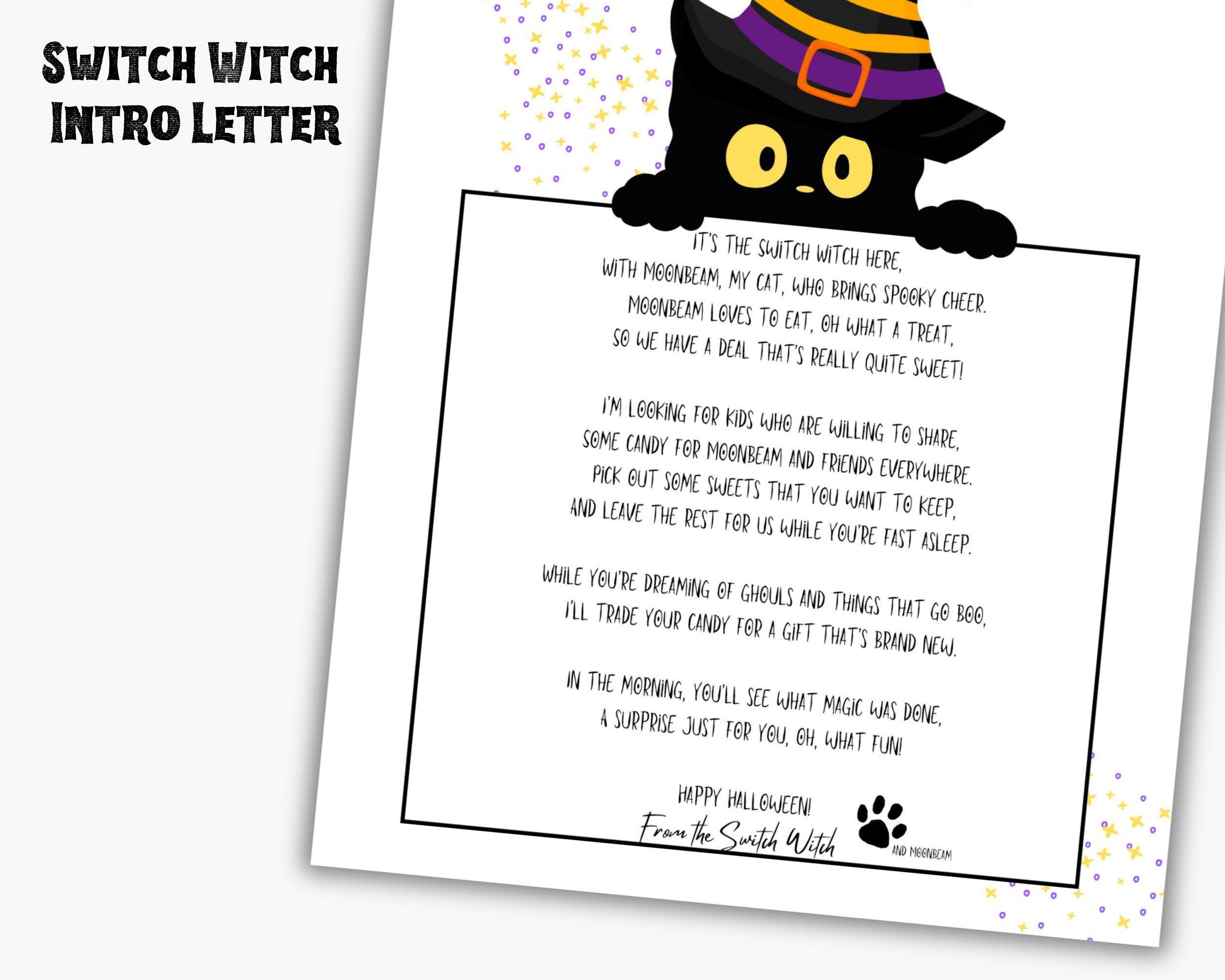 Kids Switch Witch Letter Printable, Candy Witch Halloween Tradition ...