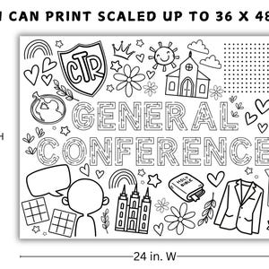 Giant LDS General Conference Coloring Poster, LDS General Conference ...