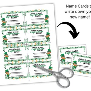 Leprechaun Name Game Printable, What is Your Leprechaun Name Activity ...