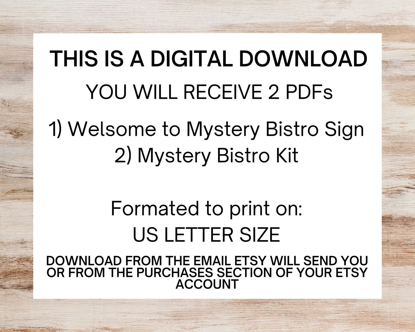 Mystery Dinner Menu, April Fool's Day Mystery Meal Party Printable for ...