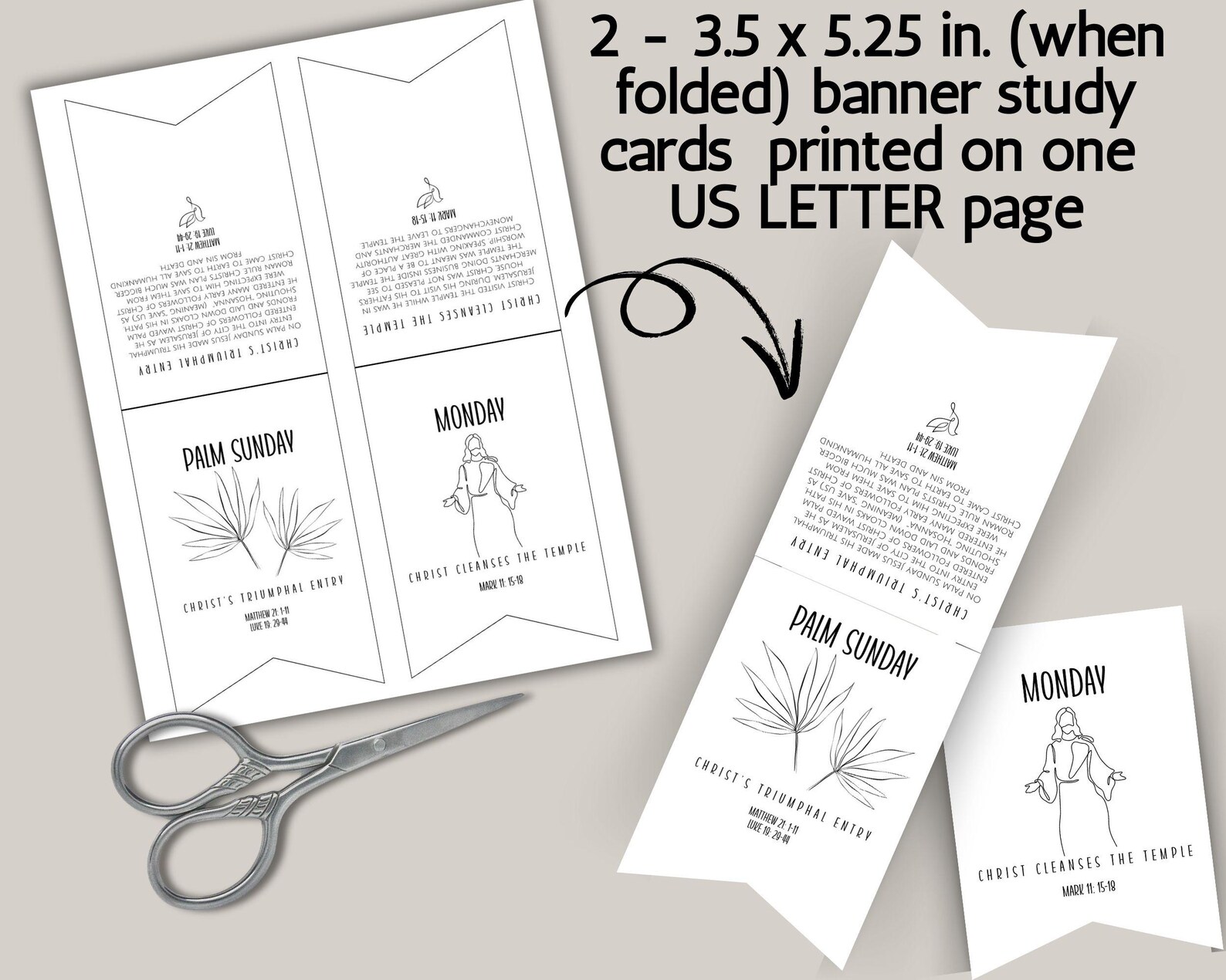 Holy Week Countdown, Holy Week Study Cards, Holy Week Advent, Easter ...