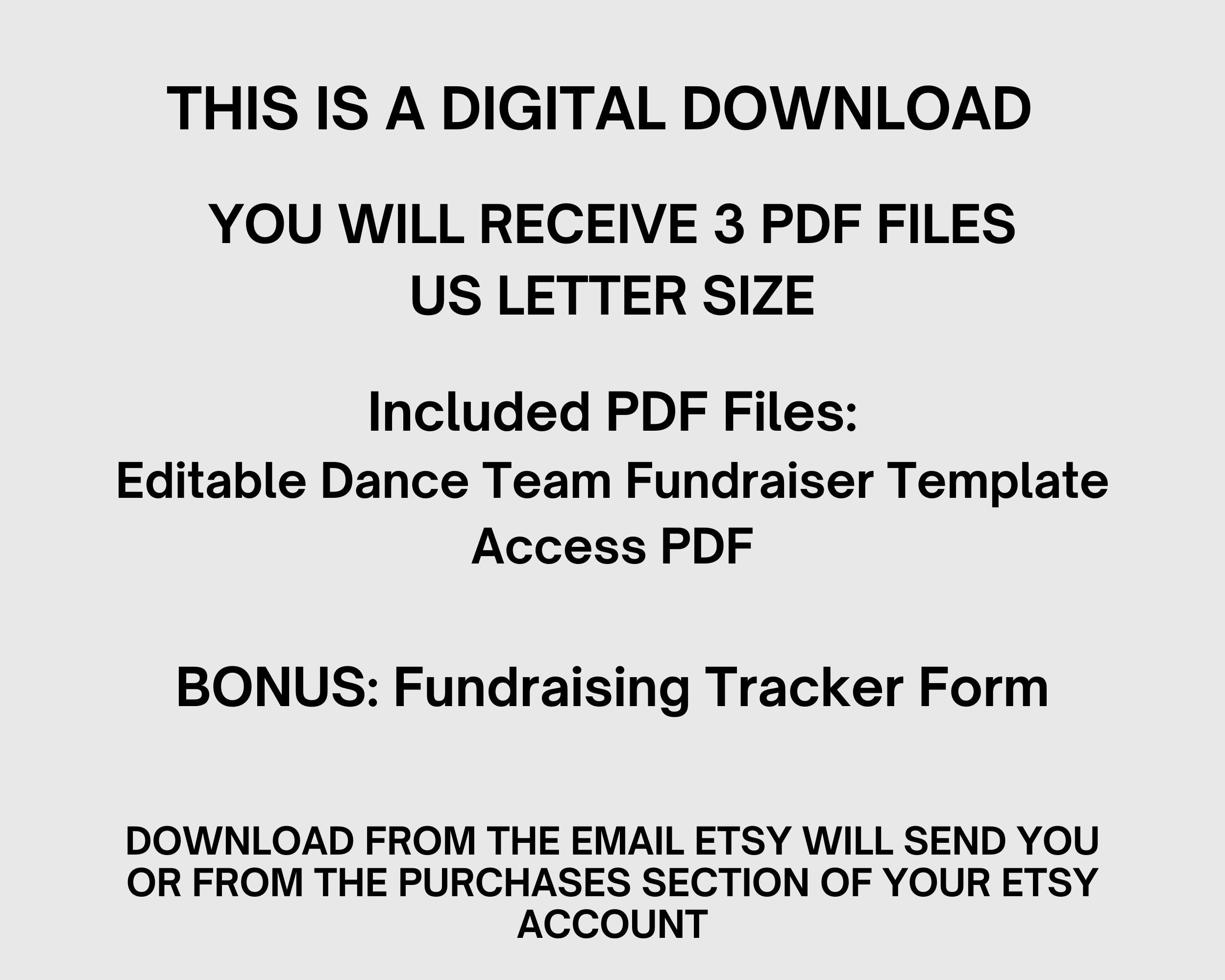 Editable Dance Fundraiser, Support My Season Fundraiser Flyer Editable ...
