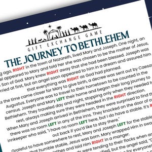 Nativity Left Right Game. Nativity Story Game, Christmas Story Gift ...