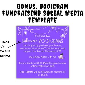 Editable Halloween Boo Grams Fundraiser, PTA PTO Fall Fundraiser ...