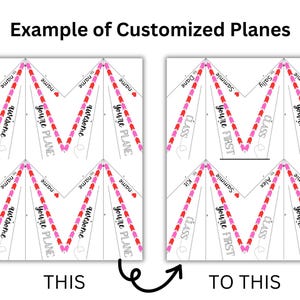 Editable Paper Airplane Valentines Printable, Valentines Card for Teens ...