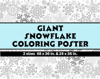 GIANT Winter Coloring Poster - Etsy