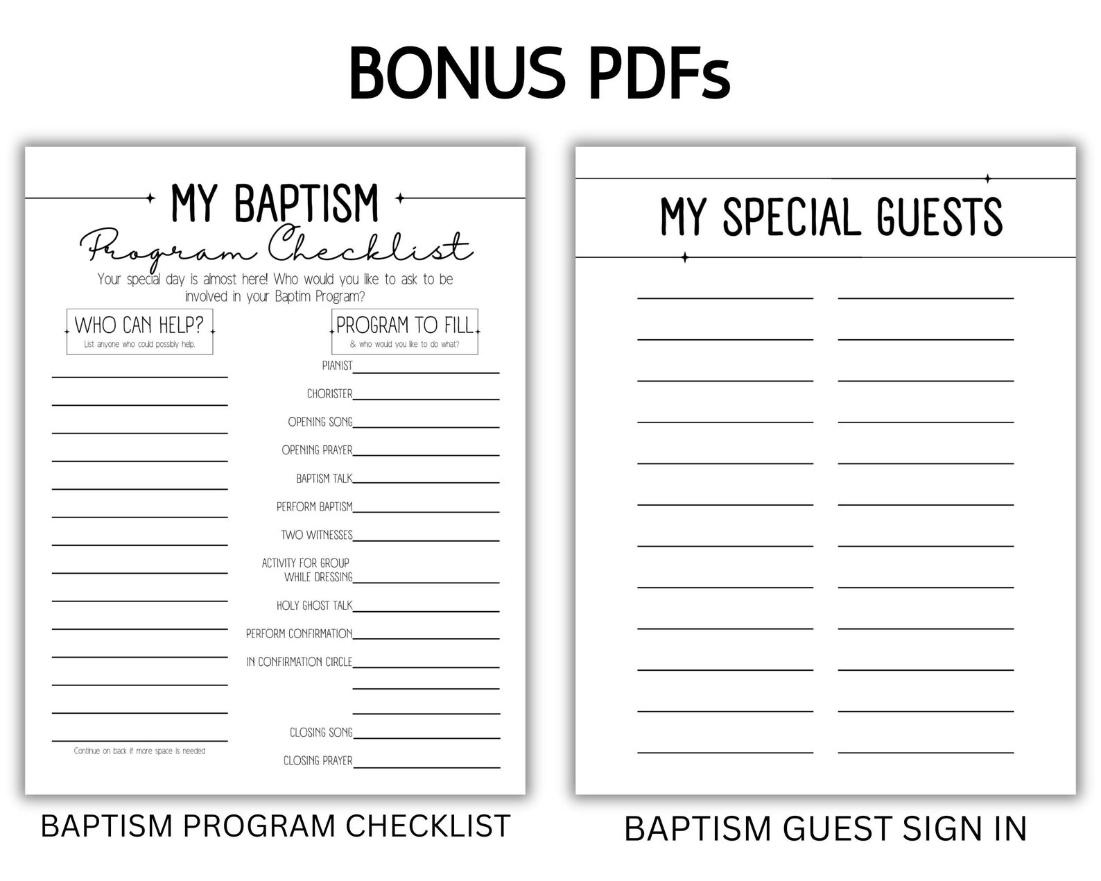 Editable LDS Baptism Program, 1/2 Page Baptism Program Template for Boy ...
