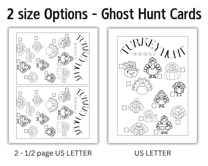 Thanksgiving Turkey Hunt Scavenger Hunt Party Game, Turkey Game for All ...