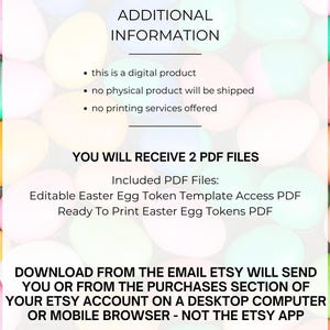 Editable Easter Egg Tokens, Customizable Easter Rewards for Kids, Teens ...