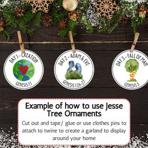 Jesse Tree Advent Ornaments Printable | Advent Countdown Decorations ...