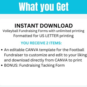 Editable Football Fundraiser Template, Printable Football Team ...