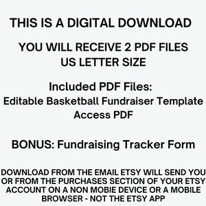 Editable Basketball Fundraiser Template, Printable Basketball Team ...