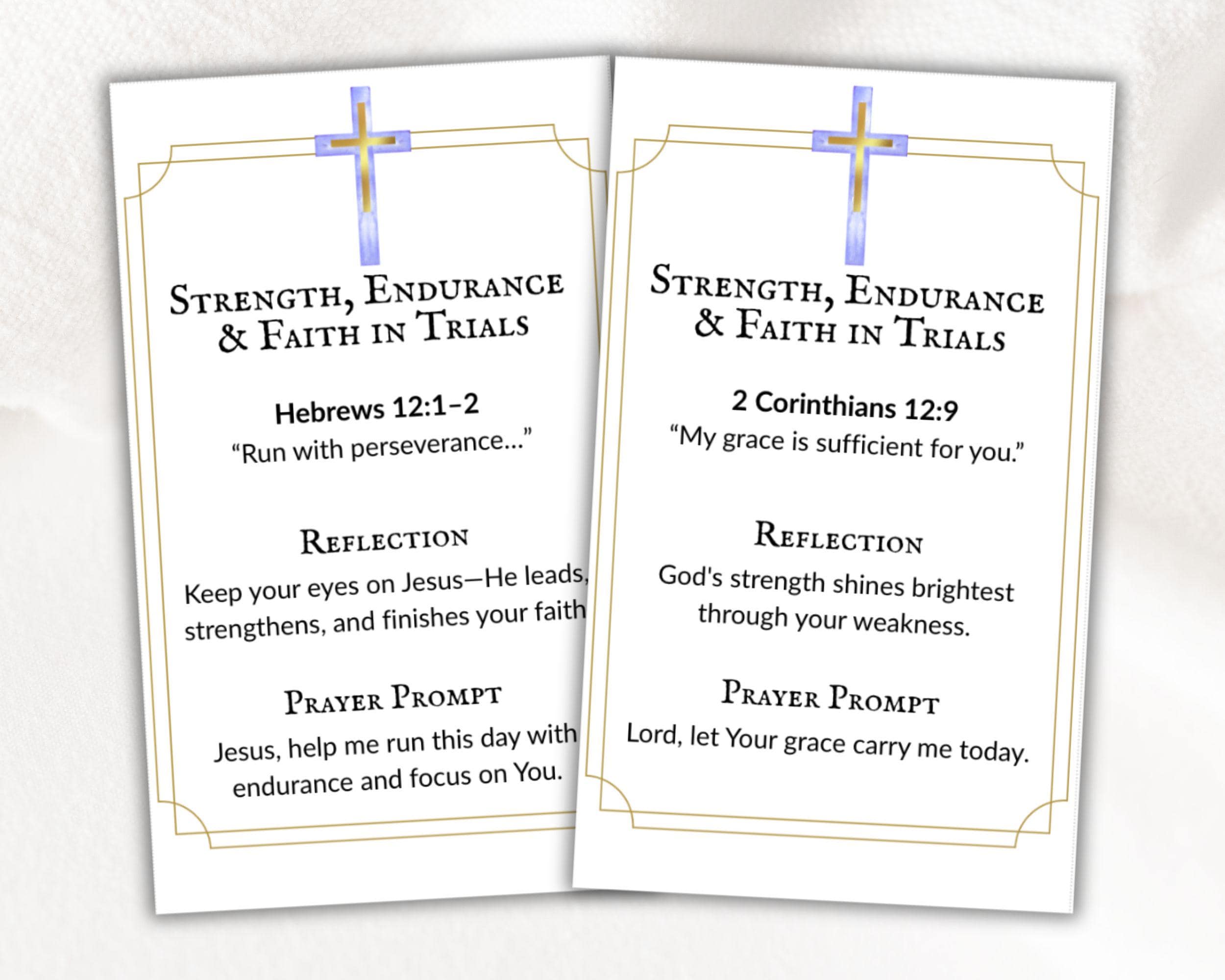 Lent Scripture Cards Printable Prayer Cards 40 Days of Lent Bible ...