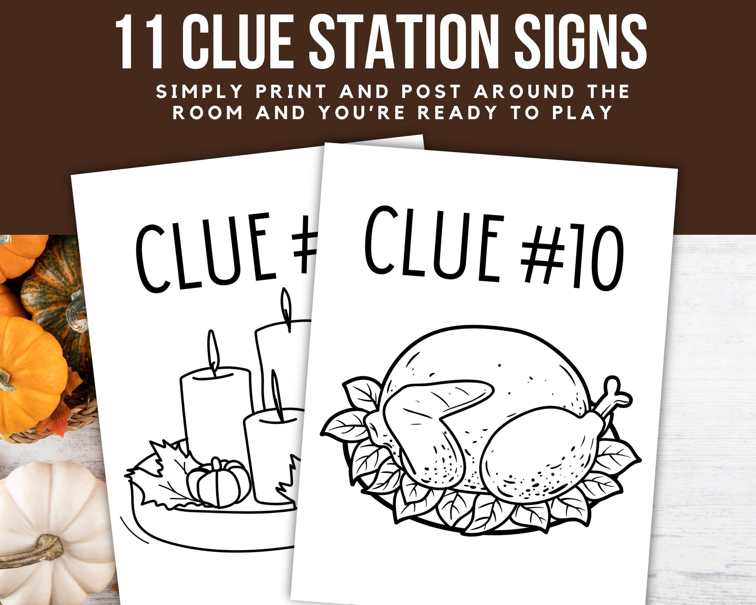 Printable Escape Room Kit, Thanksgiving Escape Room Party Game for ...