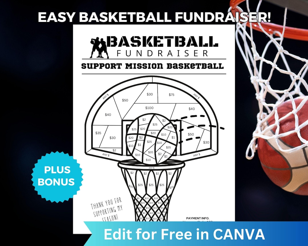 Editable Basketball Fundraiser Template, Printable Basketball Team ...